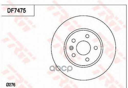 Диск торм.пер.opel astra J 09-15 276x26 DF7475 TRW