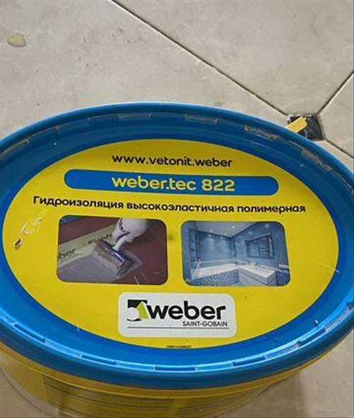 Гидроизоляция Weber.vetonit Weber.tec 822 розовая