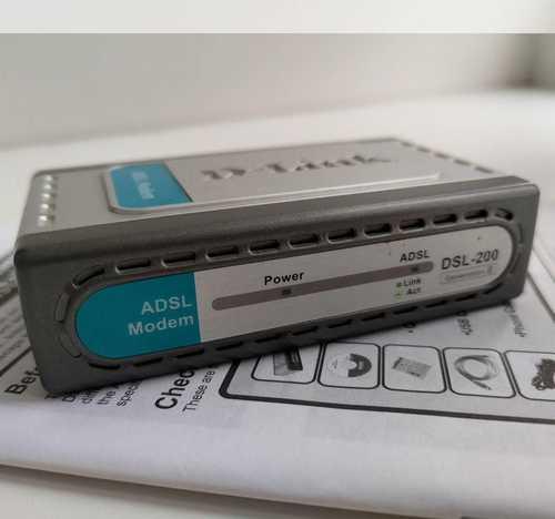 Модем D-Link DSL-200 adsl USB, внешний