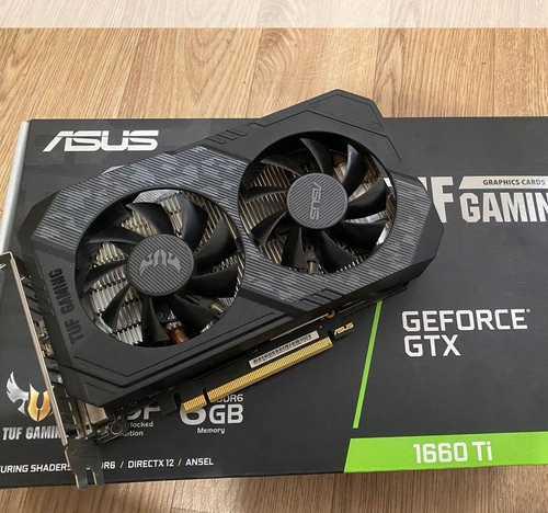 Видеокарта GTX 1660 ti Asus TUF Gaming 6gb