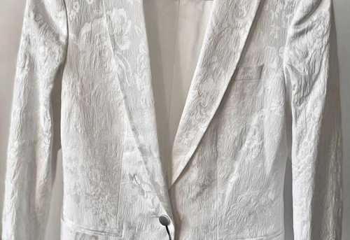 Новый пиджак белый Massimo dutti свадебный блейзер