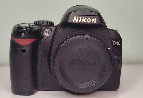 Nikon D40 в отличном состоянии, пробег 9765 кадров