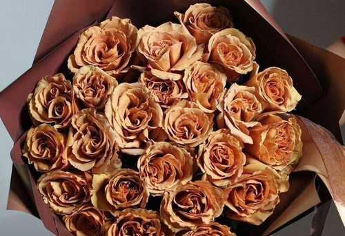 Букет из кофейных роз. Букет роз. Розы