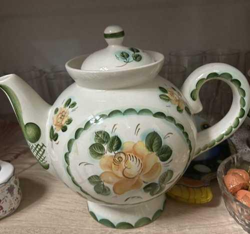 Заварочный чайник СССР, семикаракорская керамика