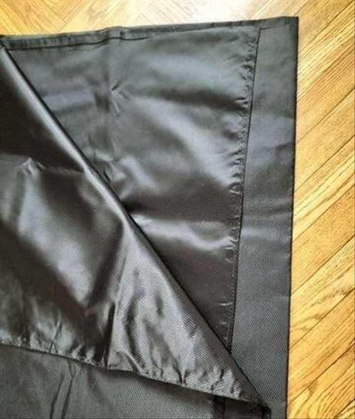 Большой отрез курточной ткани Чёрный