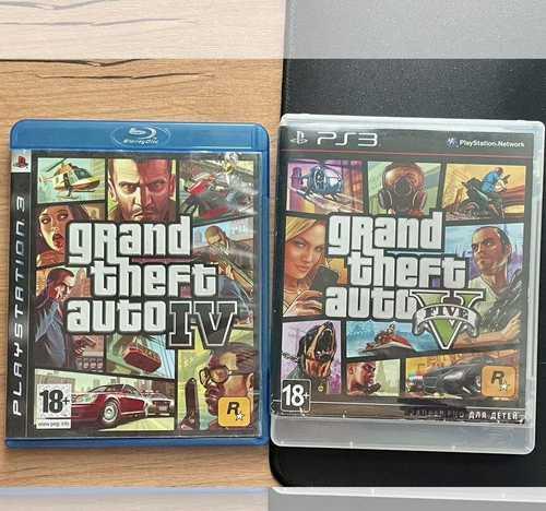 Диск Gta 5 Gta 4 PS3