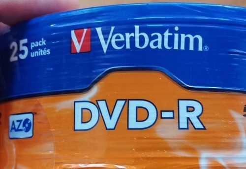 Диски DVD-R Verbatim, 25 шт/уп и 10 шт/уп