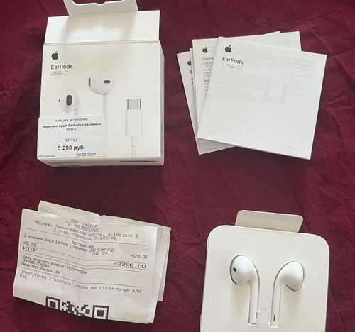 Наушники apple earpods usb c