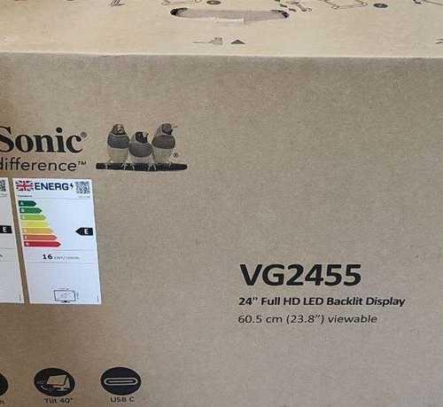 23.8" Монитор Viewsonic VG2455, 1920x1080, 60Гц