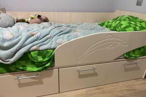 Детская кровать Дельфин 80 160 бу