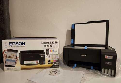 Мфу струйное Epson L3258 с снпч принтер сканер