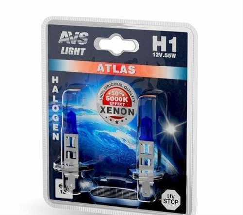 Галогенная лампа AVS atlas/5000К/H1.12V.55W.блисте