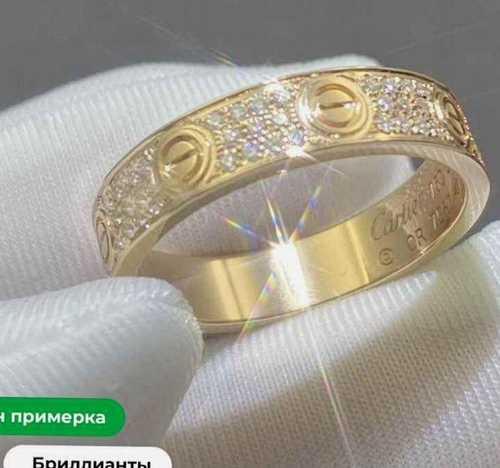 Кольцо Cartier Love с бриллиантовым паве 0,32ct