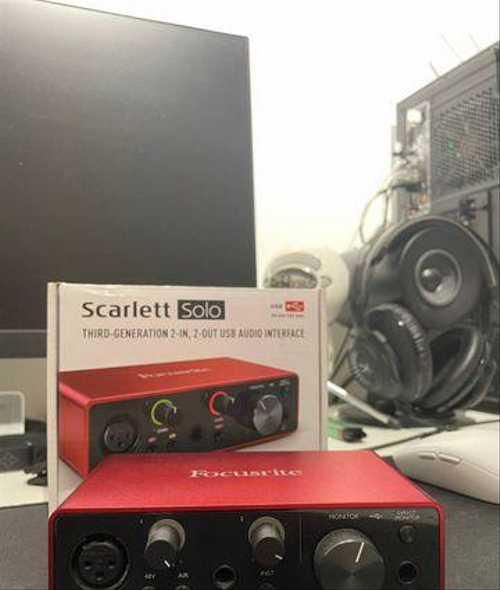 Внешняя звуковая карта focusrite scarlett solo 3rd gen