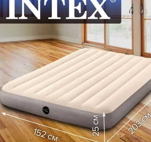 Матрас надувной двуспальный Intex 152х203х25см