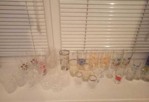 Стеклянная посуда: фужеры, рюмки, стопки, стаканы