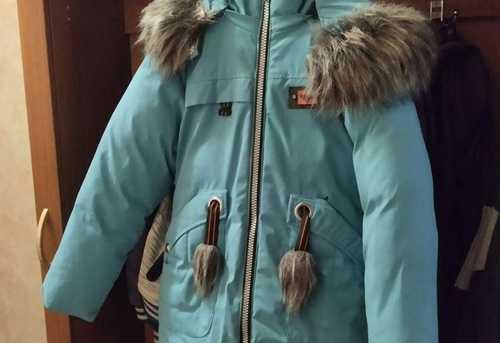 Куртка зимняя для девочки 128-134