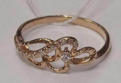 Золотое кольцо с фианитами р16,5 (9600)