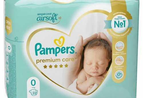 Подгузники Pampers Premium Care 0 1.5-2.5кг 22шт