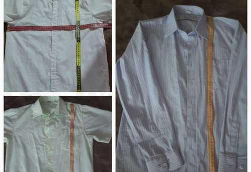 Рубашка белая,салатовая,фиолетов 146 152