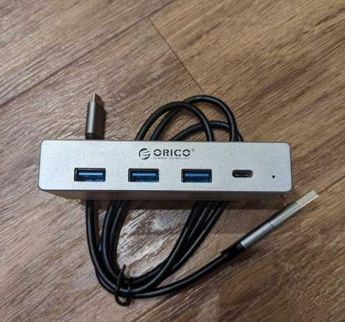 Usb разветвитель 5 в 1 orico MH4PC USB 3.0 Пристег