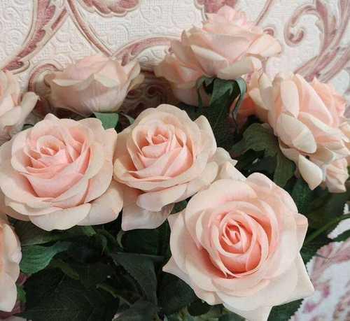 Искусственные цветы розы, тюльпаны, пионы