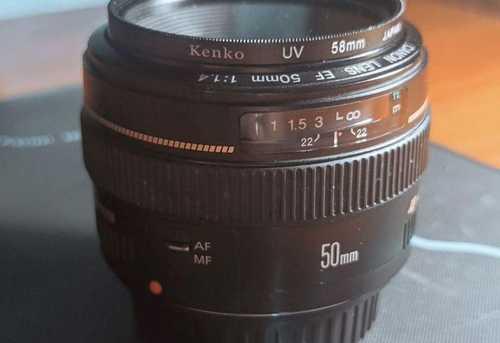 Объектив Canon 50mm 1.4 USM