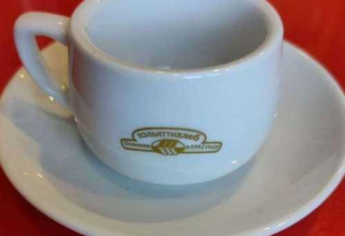 Чашка с блюдцем Тольяттихлеб,сделано на заказ