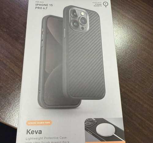 Uniq для 15 pro max чехол Keva Kevlar Black