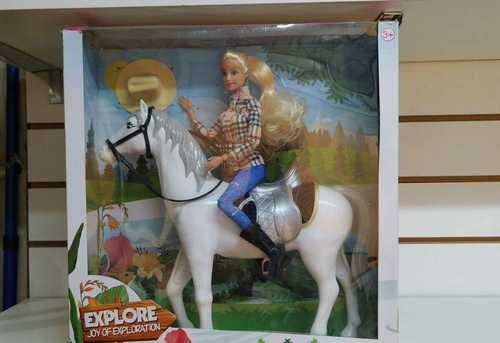 Кукла Barbie на лошади