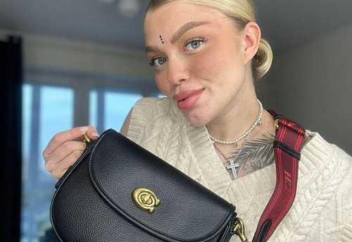Сумка coach willow saddle bag женская