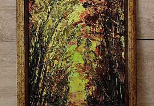 Картина маслом "Осень", на холсте с рамой
