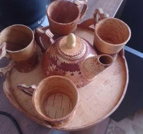 Чайный набор из бересты
