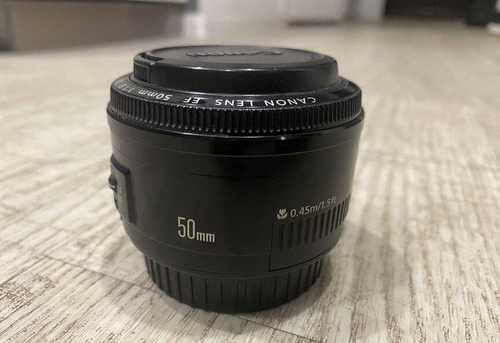 Объектив canon lens EF 50mm 1:1.8 II
