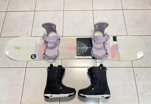 Сноуборд комплект Salomon - 138 + Burton - 36