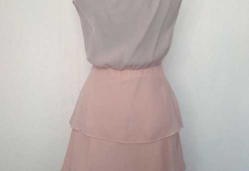 Летнее розовое платье(44размер)