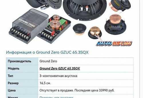 Ground zero gzuc 65.3sqx