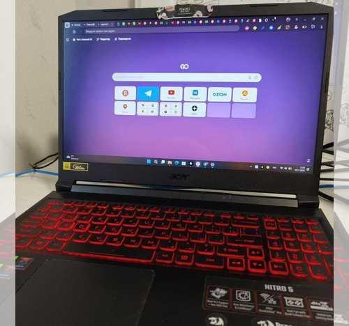 15.6" Acer Nitro 5 AN515-57, Core i5, RAM 8ГБ, 512 ГБ, GeForce RTX 3050 4 ГБ
