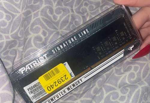 Оперативная память DDR4 dimm 8Gb 2666MHz patriot
