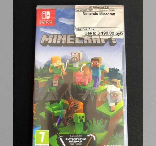 Nintendo switch игра картридж Minecraft