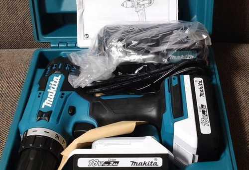 Дрель-шуруповерт Makita DF488DWE 18В Li-ion 2x2а