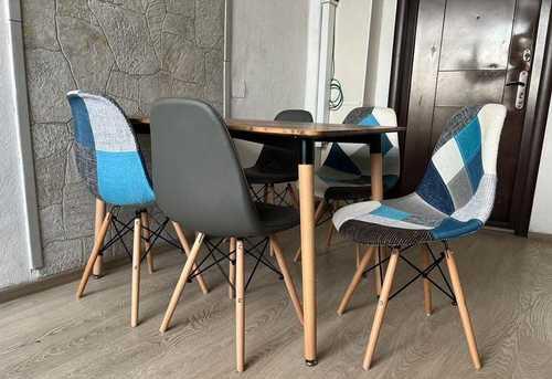 Стул IKEA мягкий Eames Style Серо-голубой