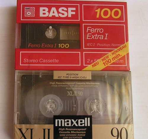 Аудиокассеты maxell и basf