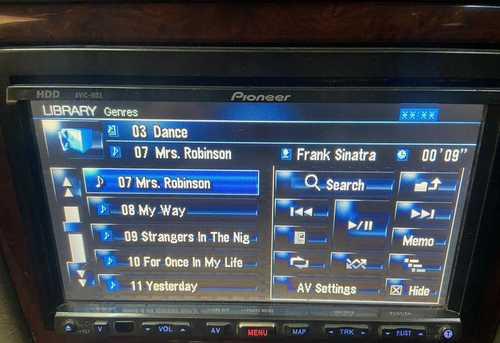 Автомагнитола pioneer HDD avic-HD3 Phone iPod