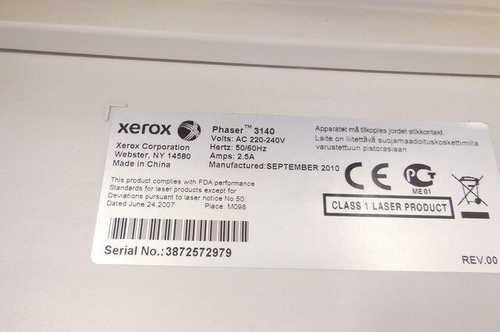 Принтер лазерный Xerox Phaser 3140