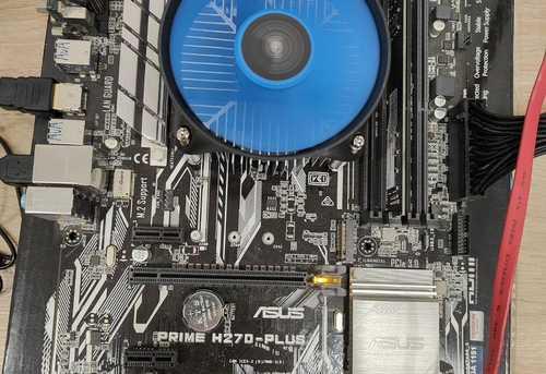 Материнская плата Asus H270-Plus + G3900 + 4Gb