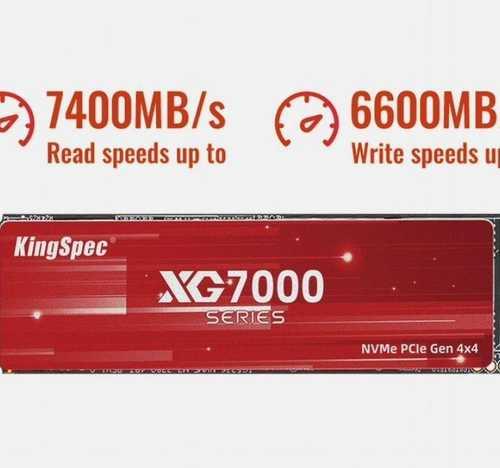 Ssd m2 nvme kingspec nx 512, xg7000 1тб