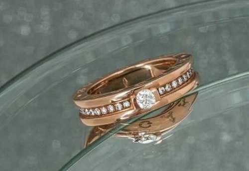 Золотое кольцо Bvlgari BZero1, размер 17.5