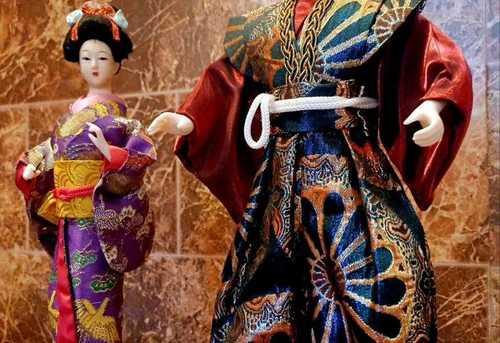 Японская кукла, гейша, самурай