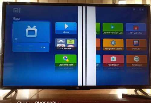 Телевизор SMART tv Андройд 40" с дефектом матрицы